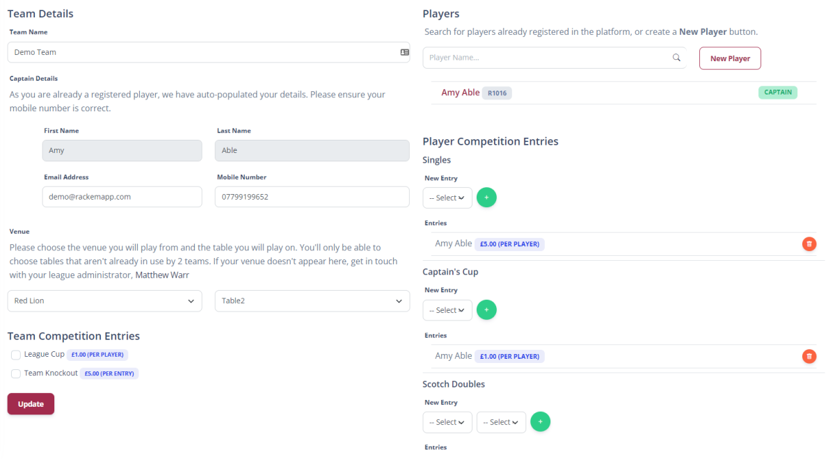 Competition Management – RackEmApp Documentation
